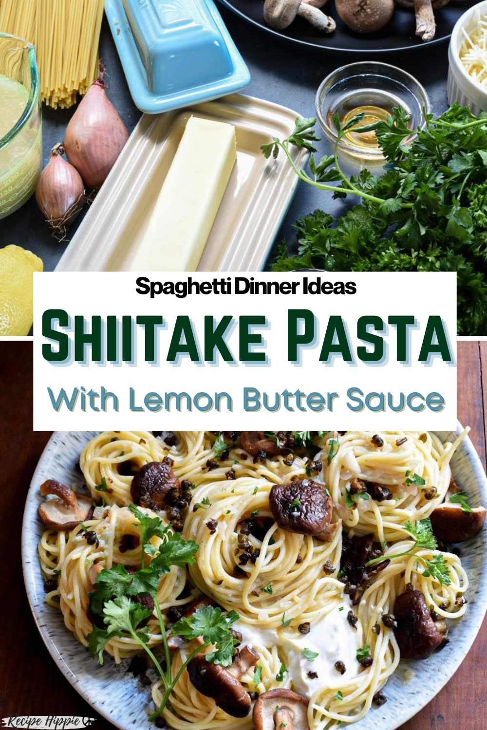 Shiitake Mushroom Pasta With Lemon Butter Sauce, Honey Yogurt and Fried ...