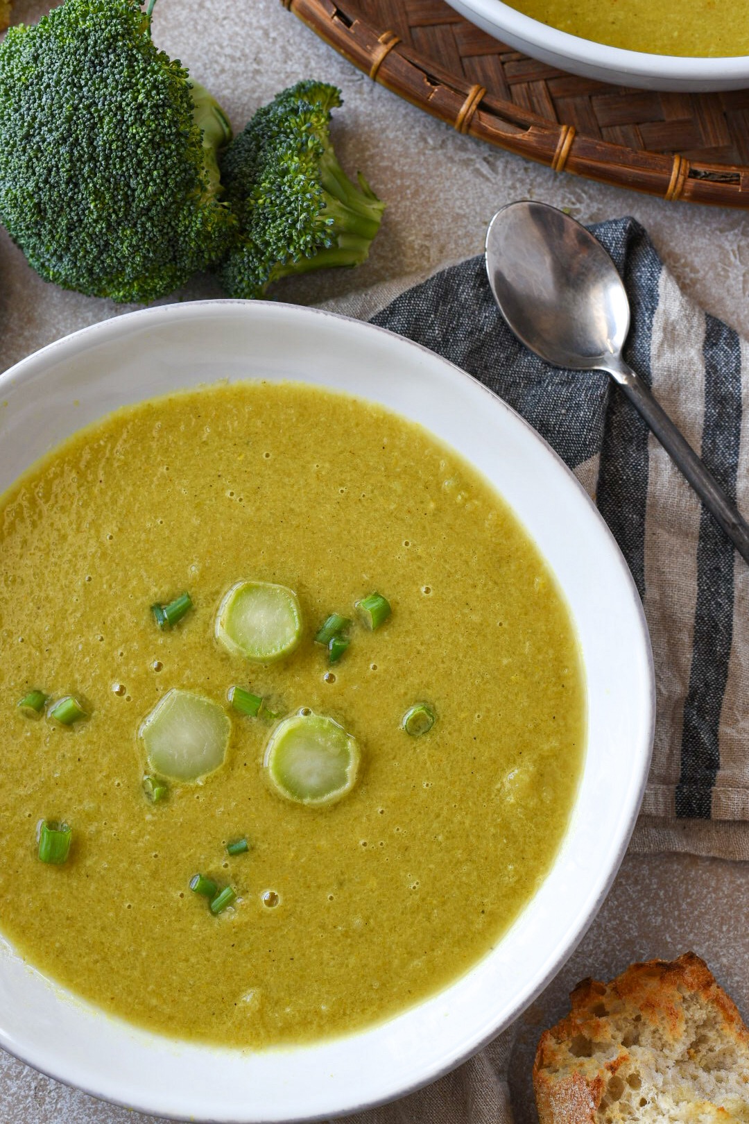 Curried Broccoli Stem Soup - Recipe Hippie