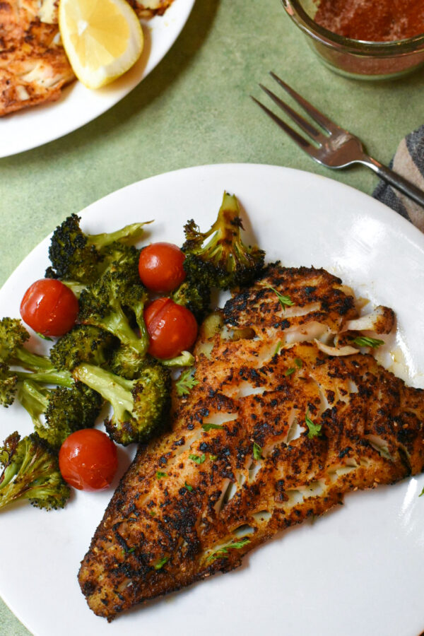 Blackened Cod with Broccoli - Recipe Hippie